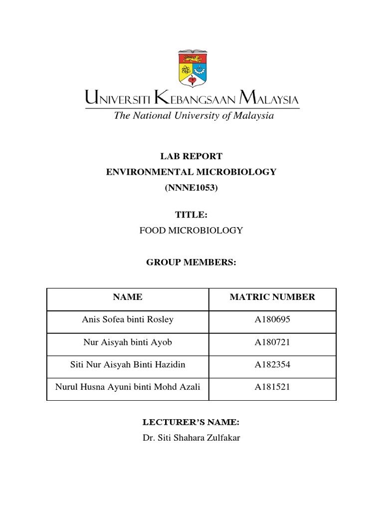 Food Microb Report (1) - ConvertedD | PDF | Growth Medium | Colony Forming Unit