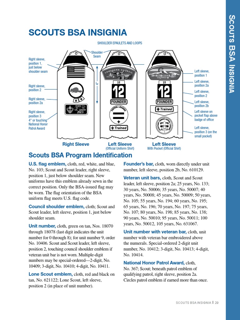 Scouts BSA Insignia Guide | PDF | Scouting | Youth Movements