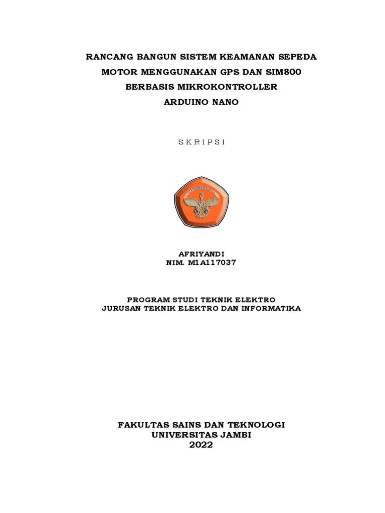Rancang Bangun Sistem Keamanan Sepeda Motor Menggunakan Gps Dan Sim800 ...
