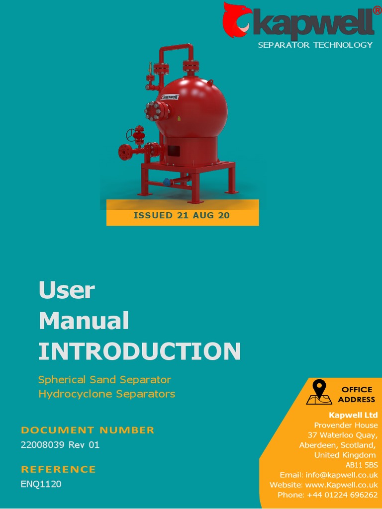 Spherical Sand Separator Manual | PDF
