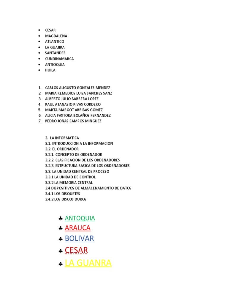 Ejercicio Con Viñetas Numeraciones y Listas Multinivel | PDF