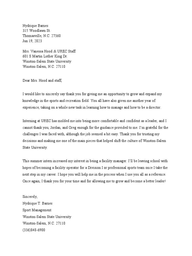 Thank You Urec | PDF