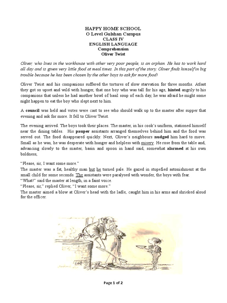 Oliver Twist Comprehension Questions | PDF