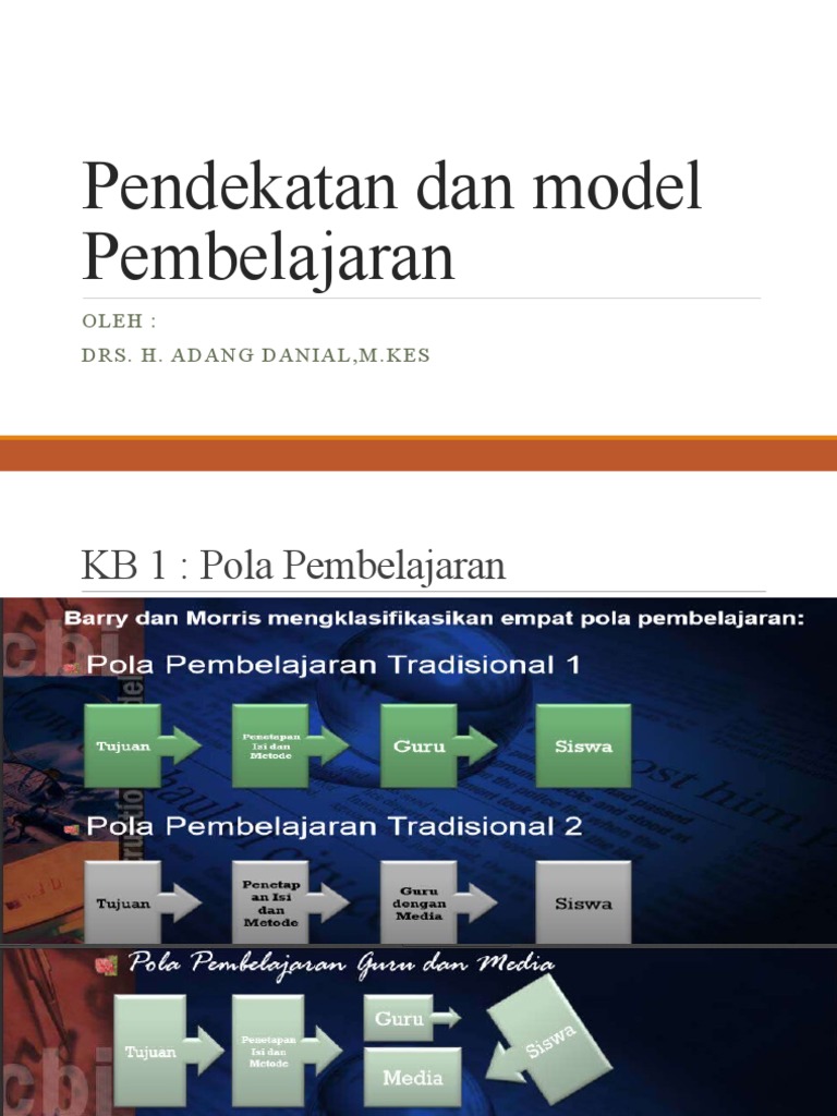 Pert - 8 Pendekatan Dan Model Pembelajaran | PDF