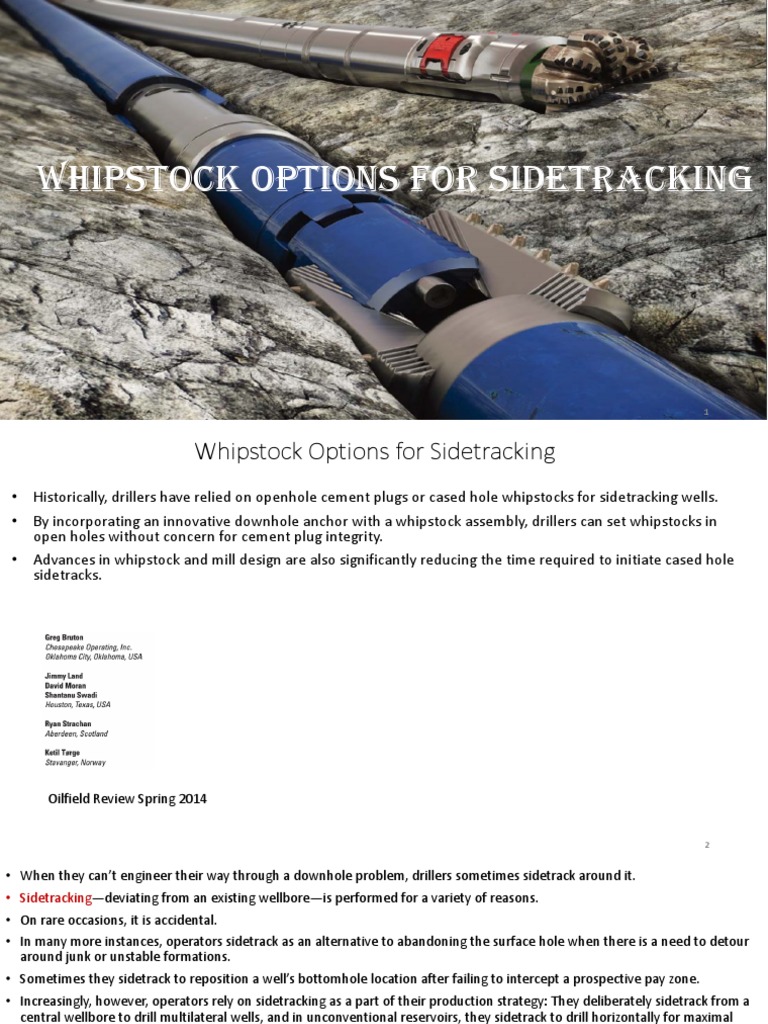 Whipstock Solutions for Effective Sidetracking | PDF | Casing (Borehole ...