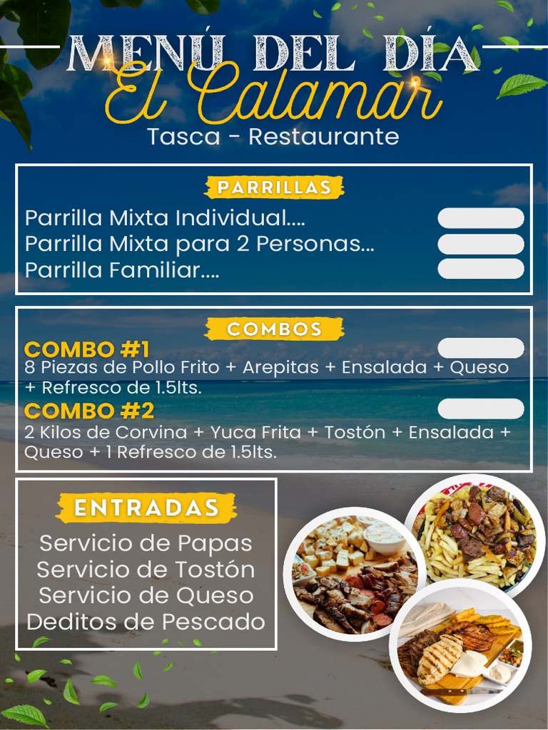 Menú El Calamar | PDF