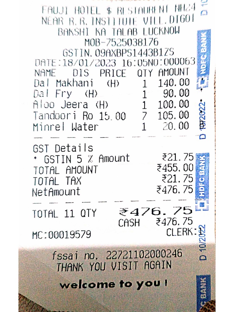 Food Bill | PDF