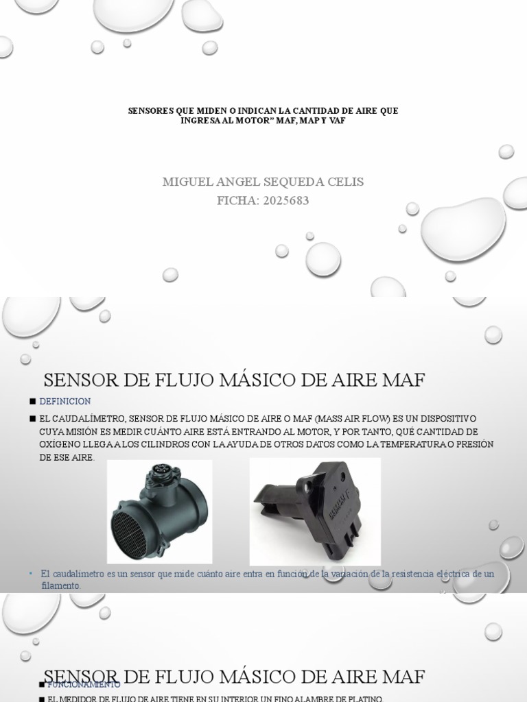 Sensores Que Miden o Indican La Cantidad de Aire Que Ingresa Al Motor Maf, Map y Vaf | PDF ...