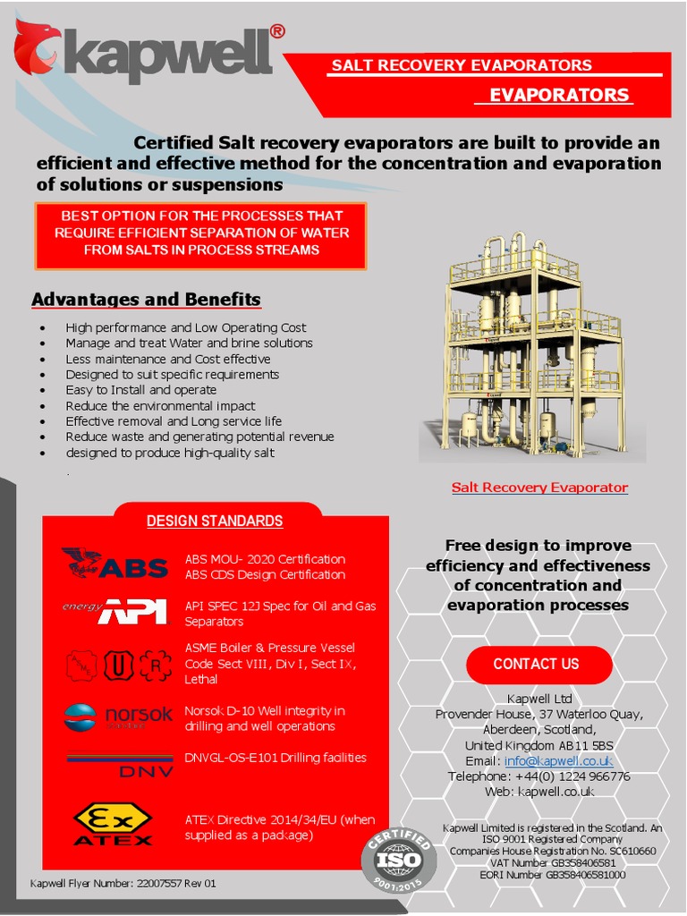 Salt Recovery Evaporation | PDF | Water | Chemistry