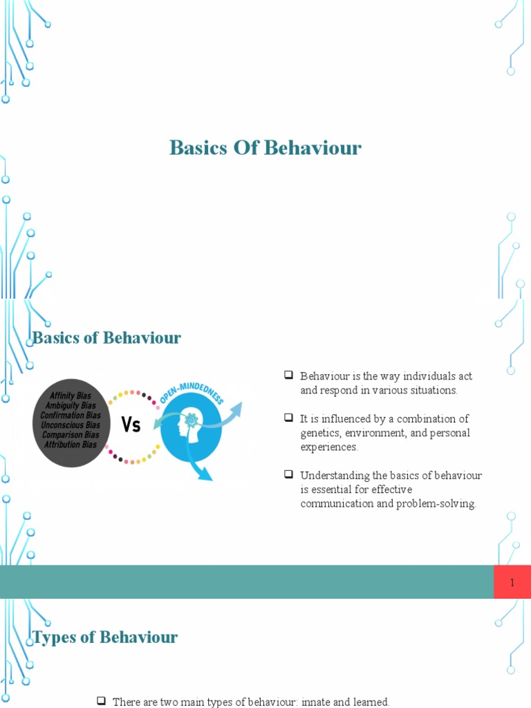 Basics of Behaviour | PDF | Instinct | Behavior