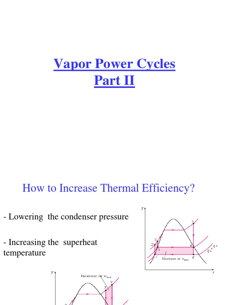 DS1 2023 Vapour Power Cycle Part 2 | PDF | Cogeneration | Steam
