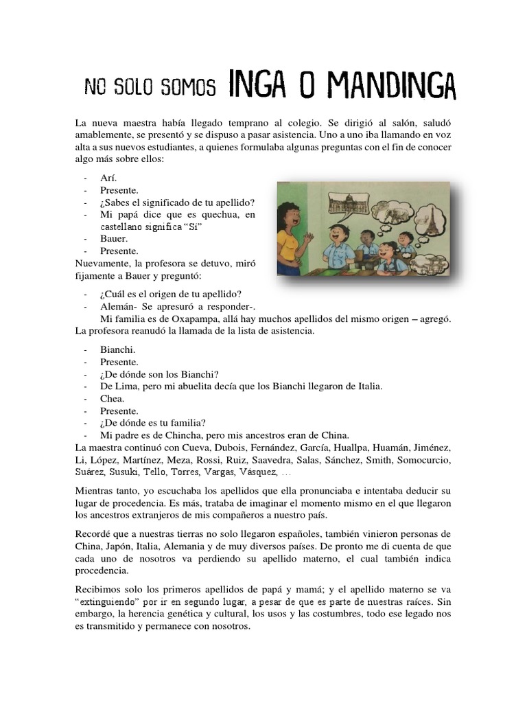 No Solo Somos Inga o Mandinga | PDF