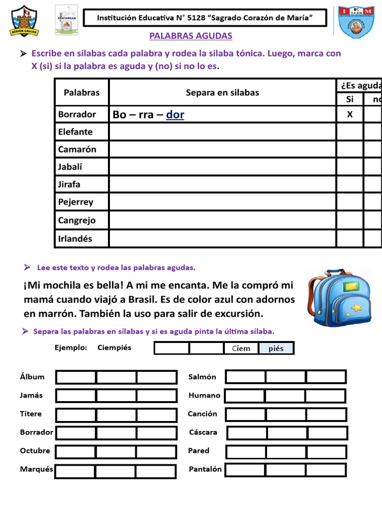 Palabras Agudas | PDF