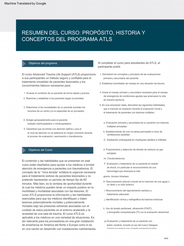 Atls-2018 Politrauma Manejo Inicial - Traducido | PDF | Reanimación ...