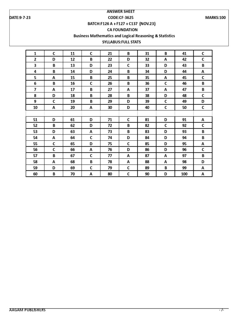 9-7-23... f126 A-F127... cf-3625... Stats... Ans | PDF