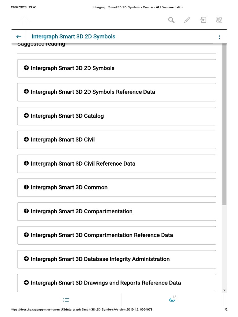 Intergraph Smart 3D 2D Symbols • Reader • ALI Documentation | PDF