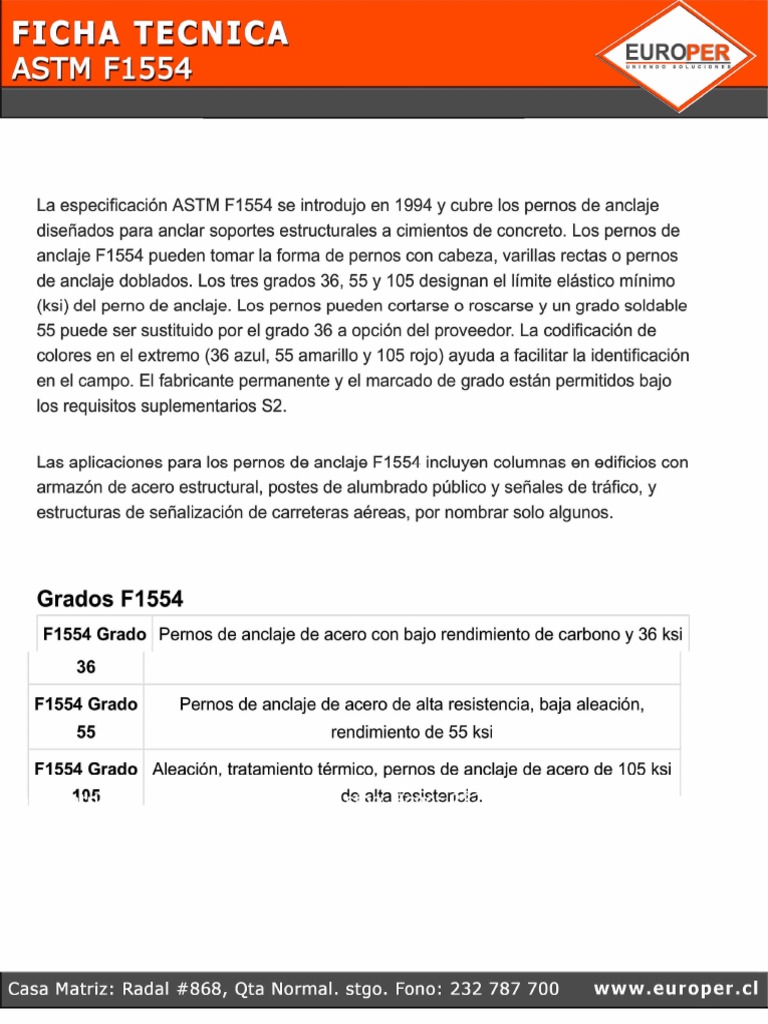 Fichas Tecnica f1554 | PDF