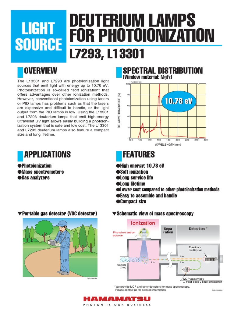 Deuterium Lamps for Spectroscopy | PDF | Ultraviolet | Mass Spectrometry