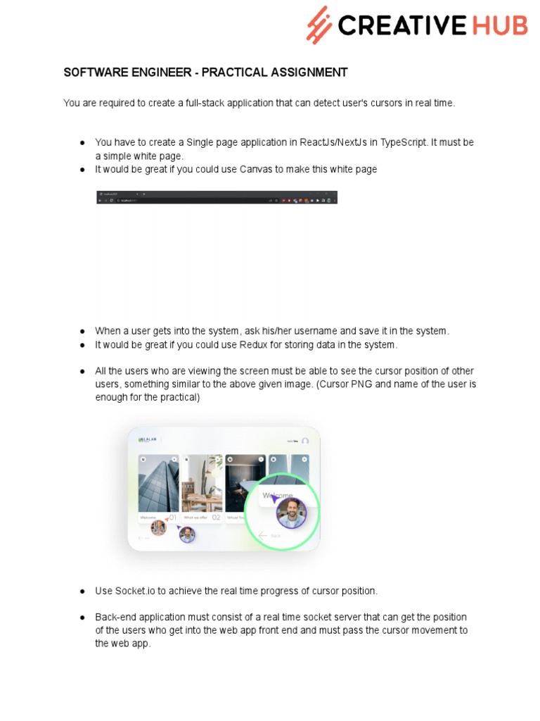 Real-Time Cursor Tracking App Assignment | PDF