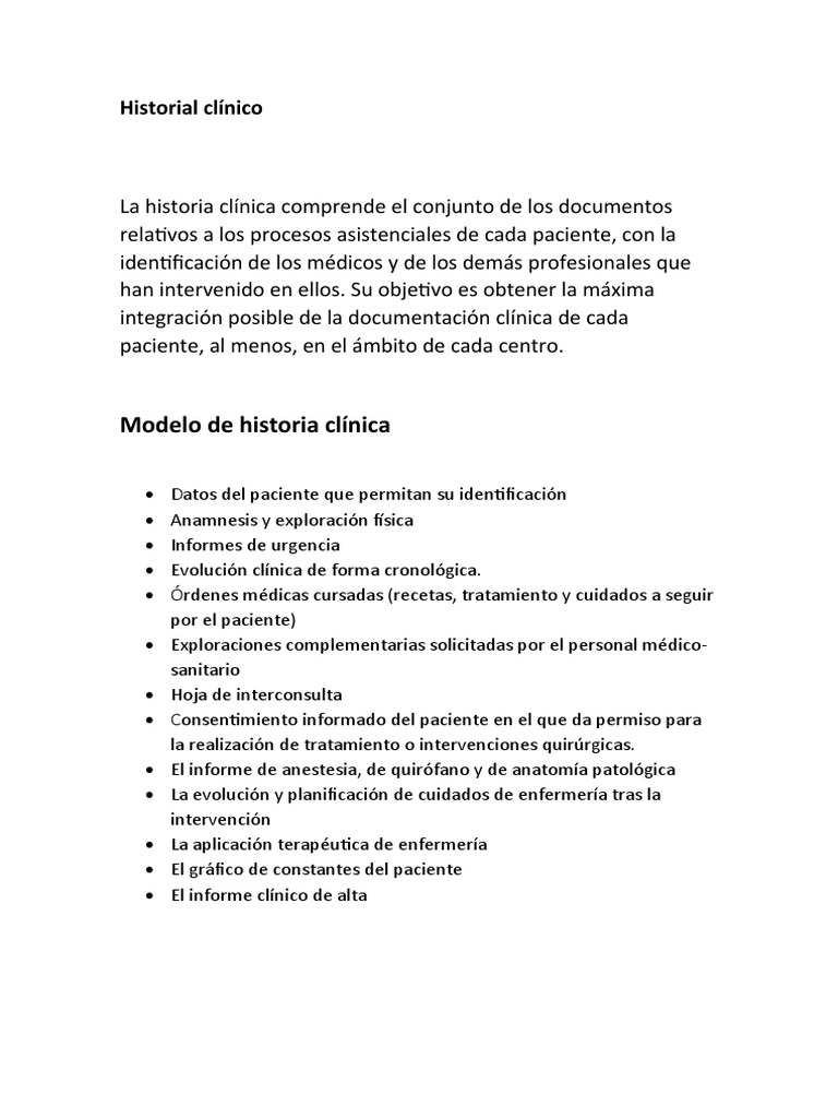 Historial Clínico | PDF