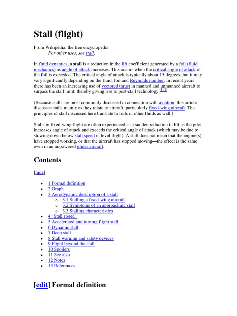 Understanding Aircraft Stalls: Aerodynamic Principles, Causes, and ...