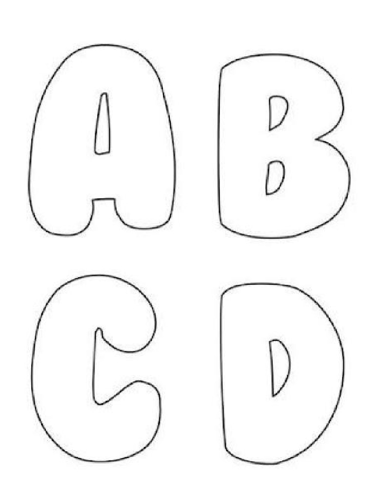 Letras 4 X Hoja | PDF