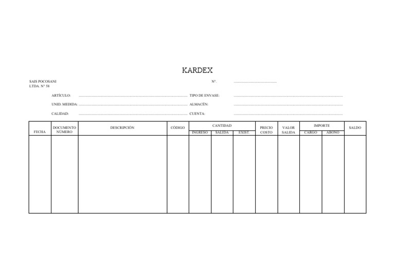 Kardex | PDF