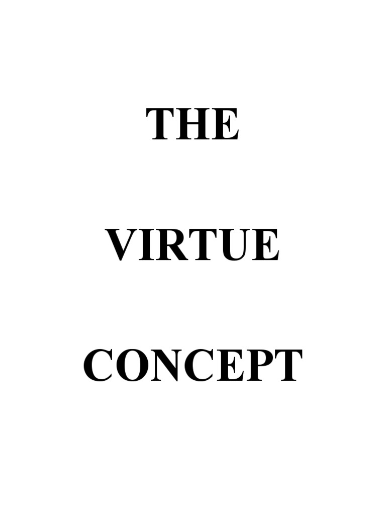 The Virtue Concept | PDF | Virtue | Mind