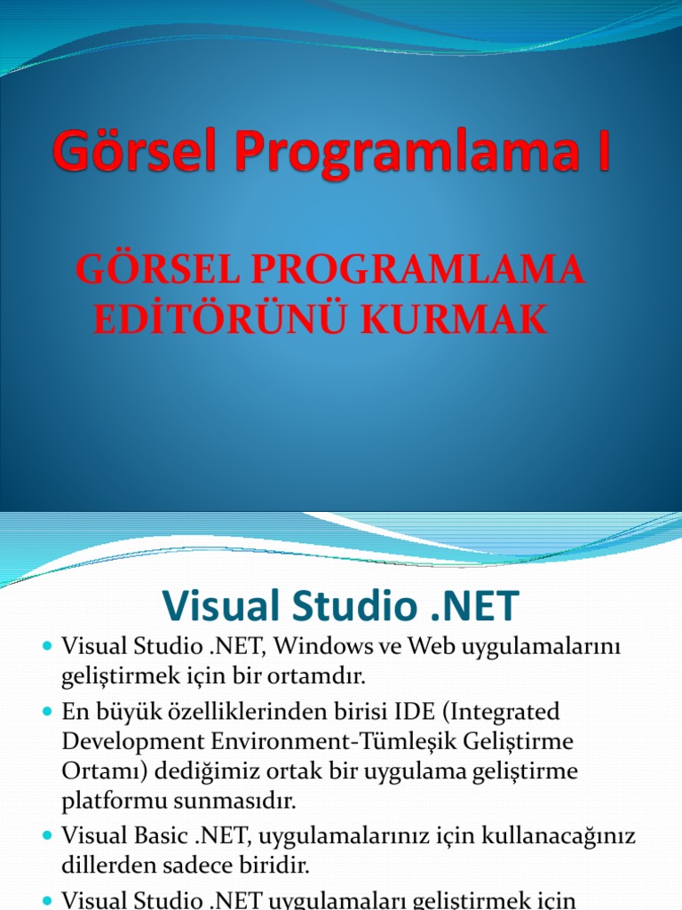 Görsel Programlama 1 | PDF