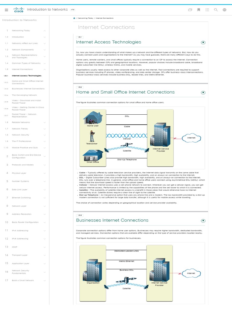 Teleworker Internet Connection Types | PDF | Computer Network | Internet Access