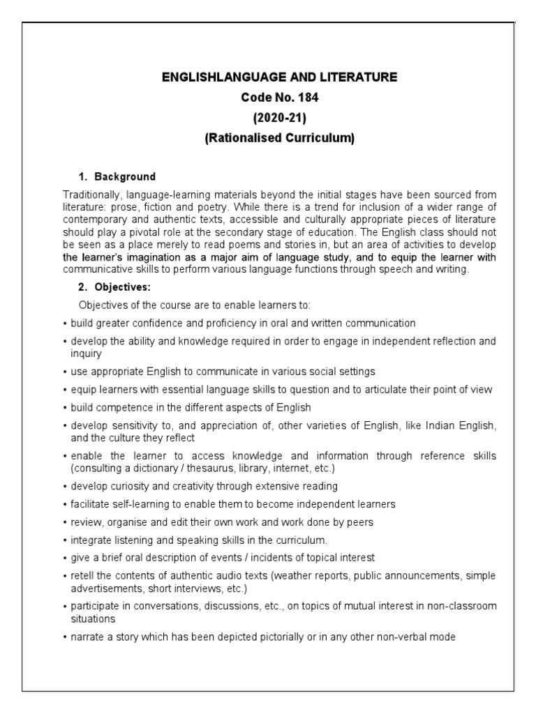 OOS - Grade 9 Curriculum - English | PDF | Reading Comprehension ...