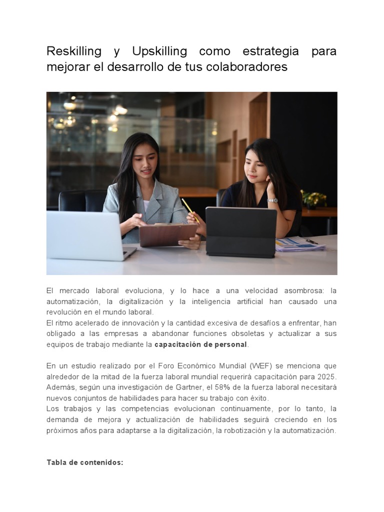 Reskilling y Upskilling | PDF | Aprendizaje | Ingeniería de software