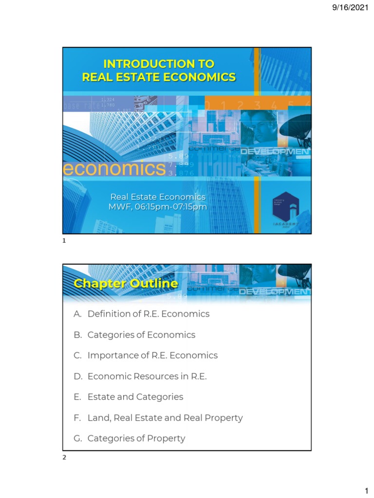 Module 2 - Intro To Real Estate Economics | PDF | Leasehold Estate ...