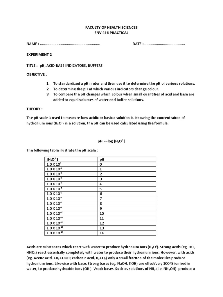 Experiment 2 | PDF | Ph | Acid