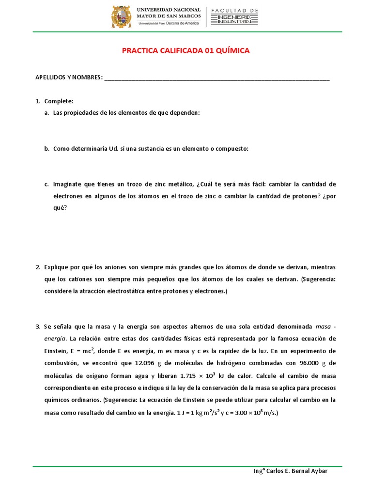 Primera Practica Calificada | PDF | Ciencia y matemáticas | Tecnología