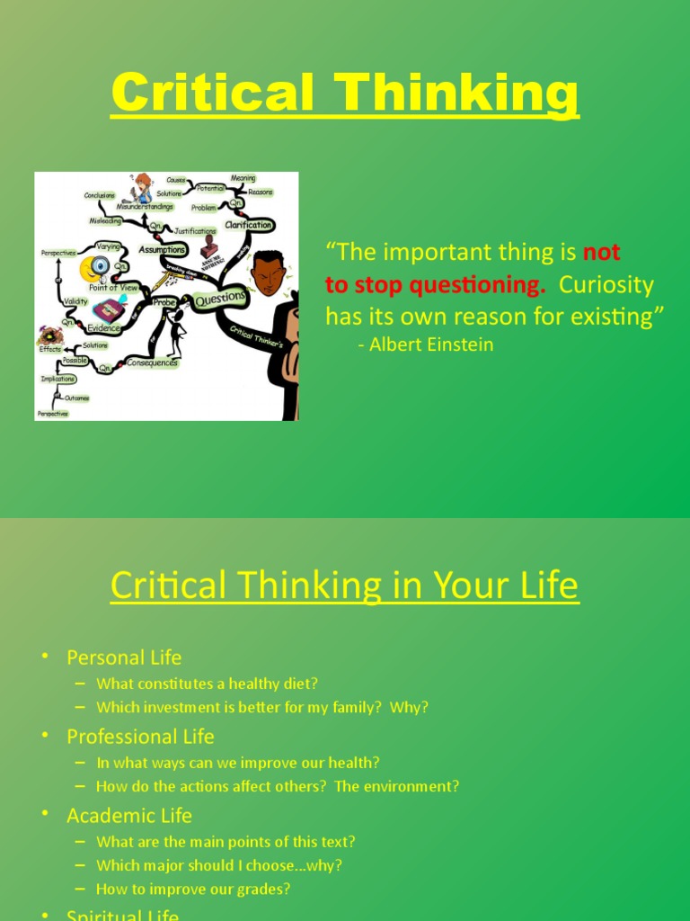 Critical Thiking | PDF | Thought | Critical Thinking