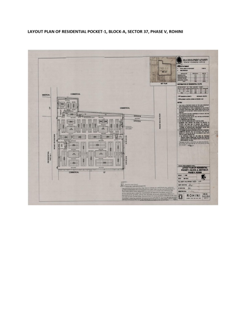 Rohini Sector 37 Residential Layout Plans | PDF