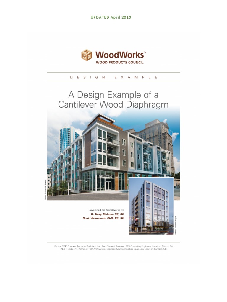 2019 - Design Example of A Cantilever Wood Diaphragm | PDF | Framing ...