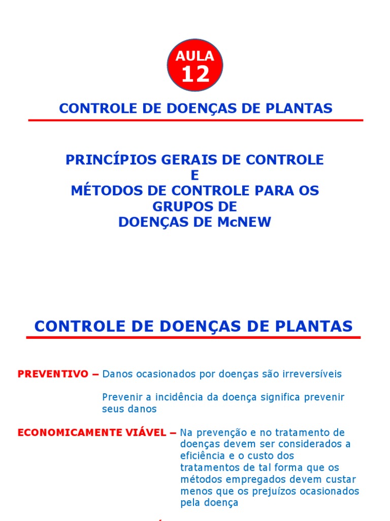 Métodos de Controle de Doenças em Plantas | PDF