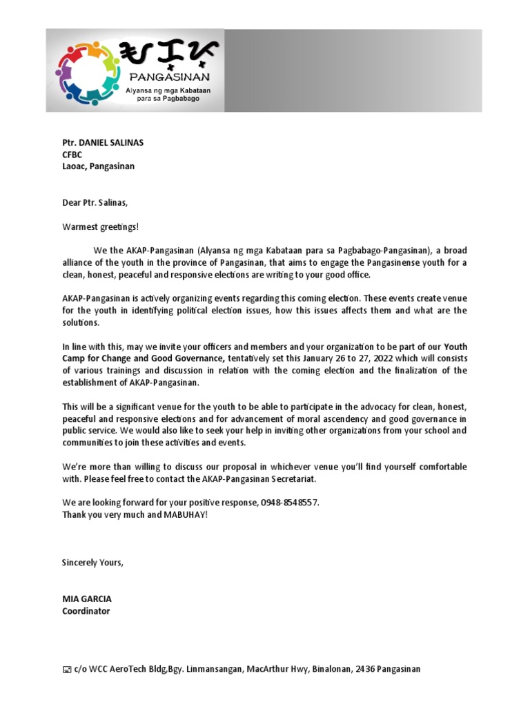 Letter Invites AKAP | PDF