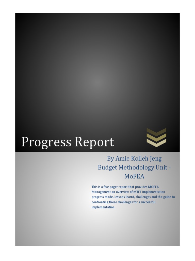 Implementing Program Based Budgeting PBB First Progress Report | PDF ...