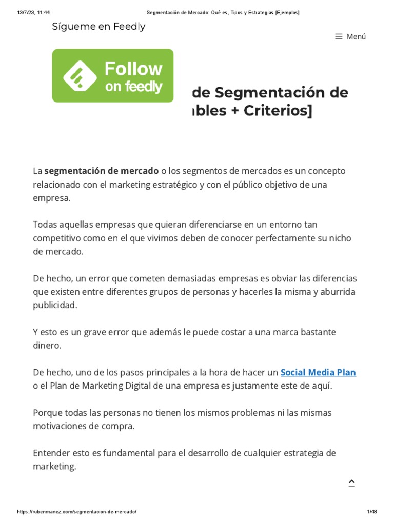 Segmentación de Mercado - Qué Es y Cómo Segmentar El Mercado Paso A ...