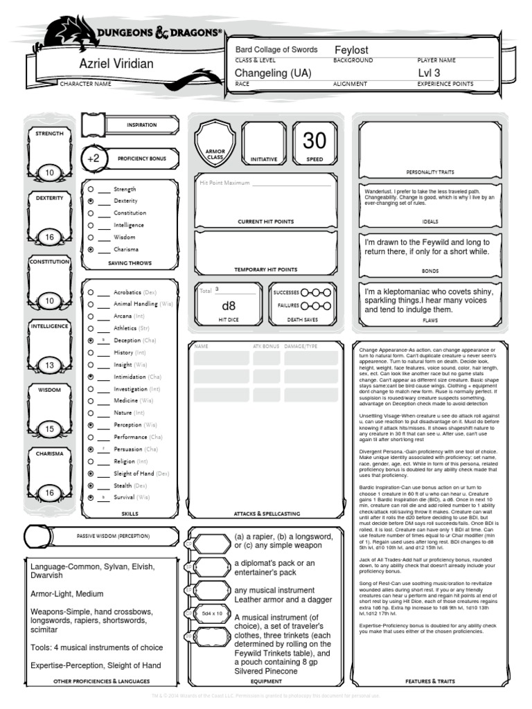 Changeling | PDF | Role Playing Games Changeling | PDF | Role Playing Games