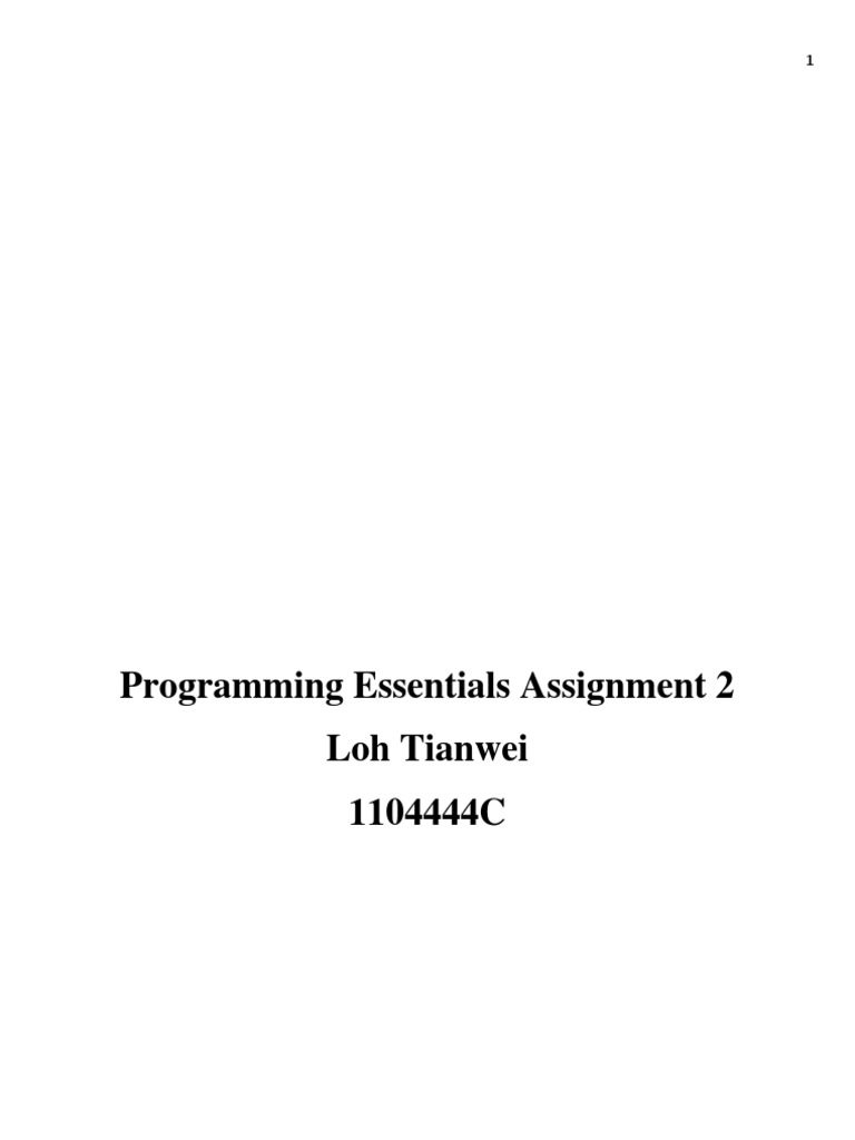 Pres1 Assignment 2 Pdf Integer Computer Science Computer