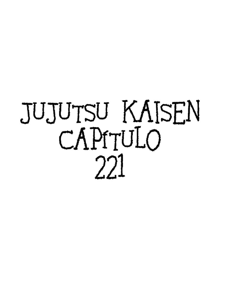 Jujutsu Kaisen 221 | PDF