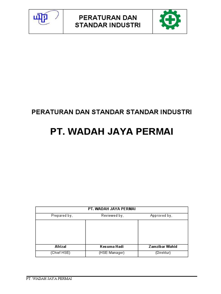 Program Standar Industri | PDF