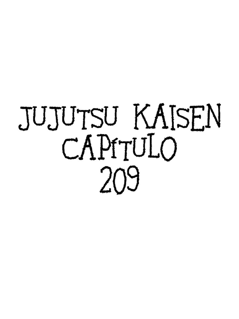 Jujutsu Kaisen 209 | PDF