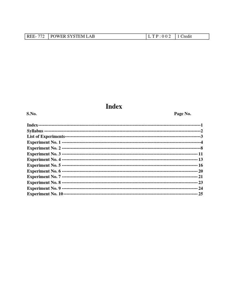 PS Lab Manual | PDF | Electric Motor | Electricity