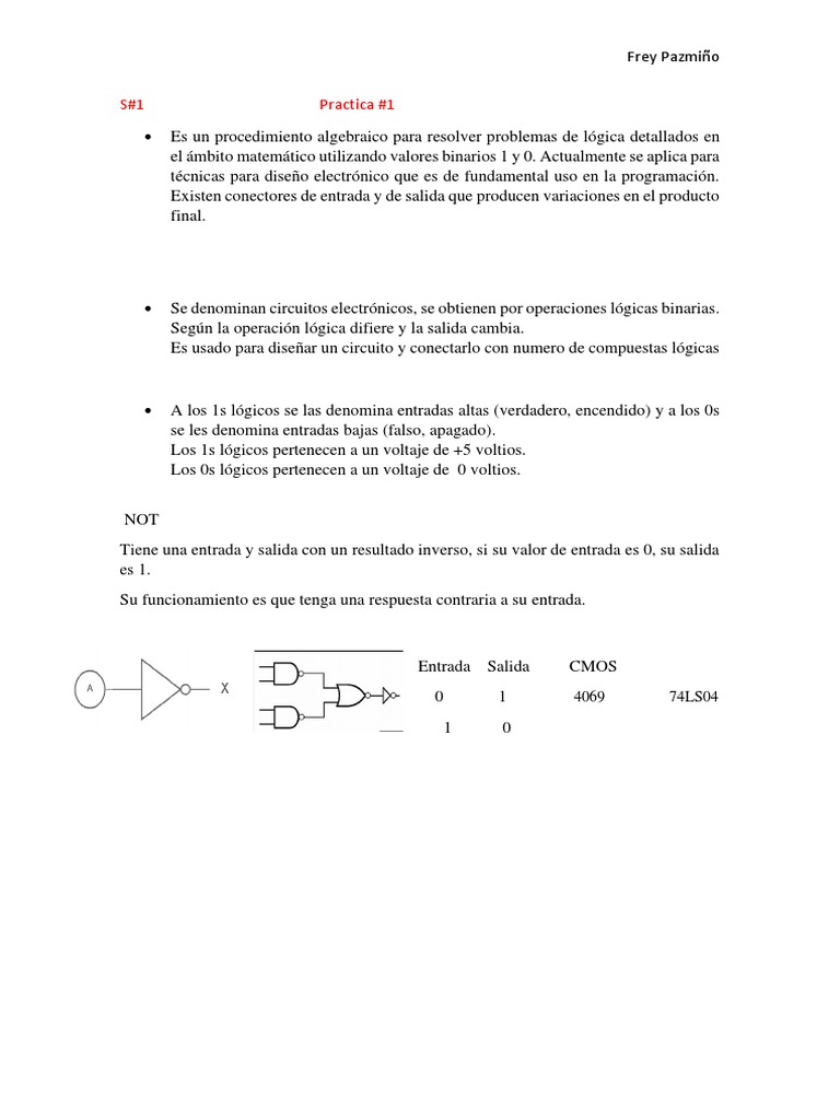 Programacion Deber#1 | PDF | Puerta lógica | Electrónica