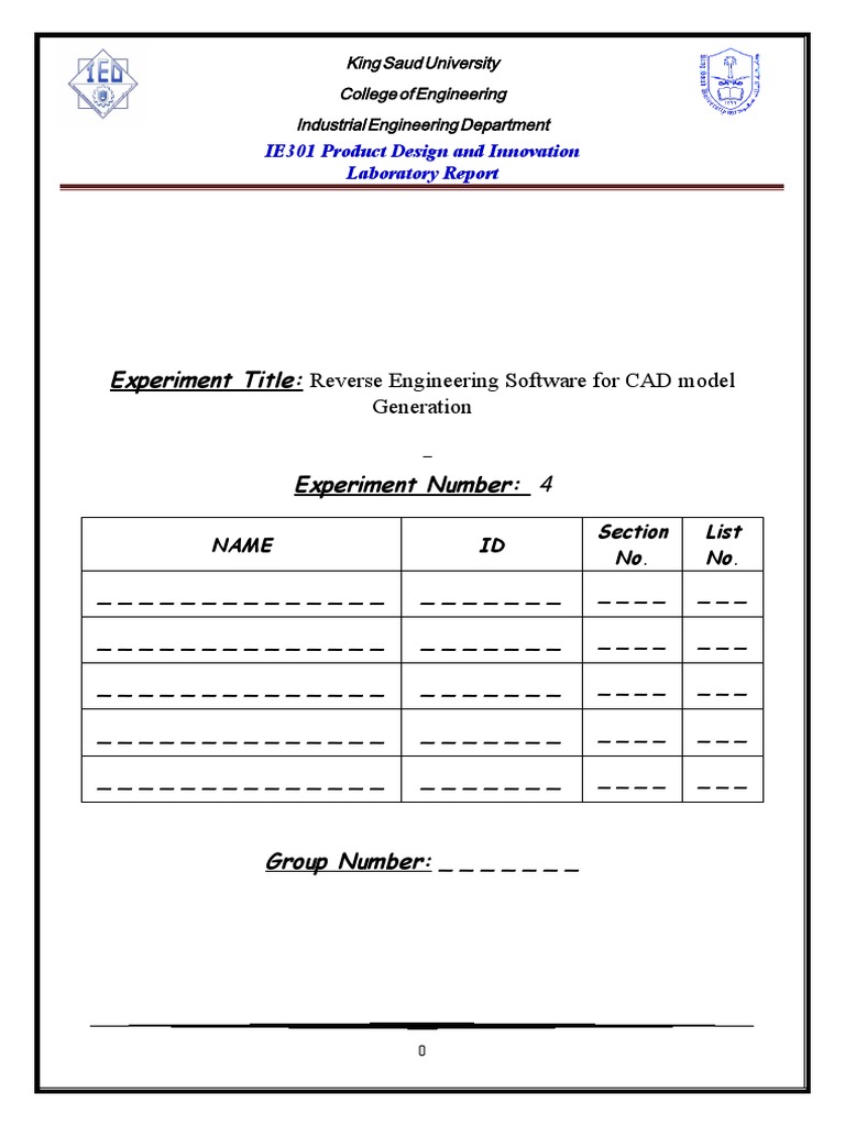 IE301 Lab Report Form - Experiment 4 | PDF | 3 D Computer Graphics | Computer Aided Design